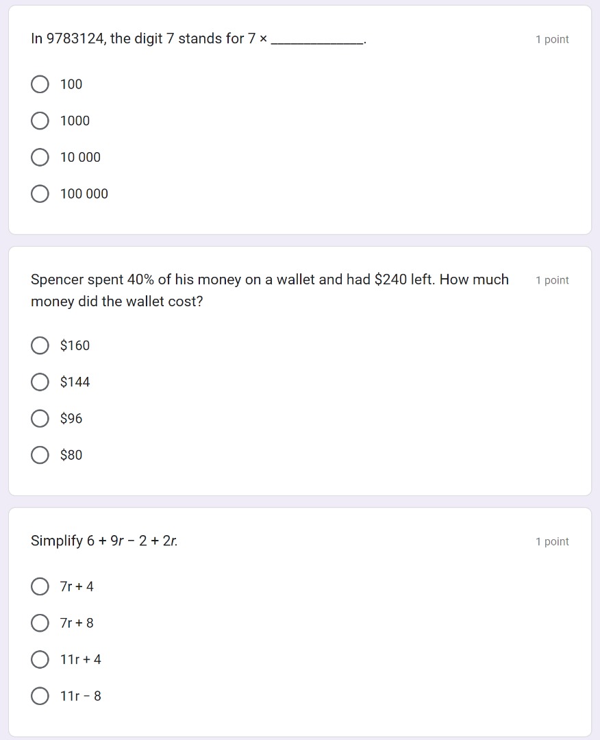 FREE PSLE Maths MCQ on Google Forms (LINK IN DESCRIPTION), Hobbies ...