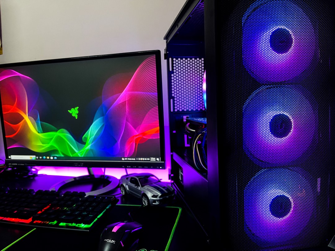 Gaming PC and monitor set up, Computers & Tech, Desktops on Carousell