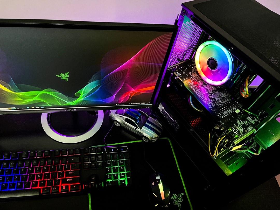 Gaming PC and monitor set up, Computers & Tech, Desktops on Carousell