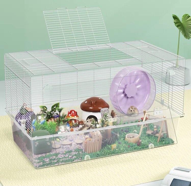 Hamster Acrylic Cage 85 CM plastic base tall wide transparent, Pet ...