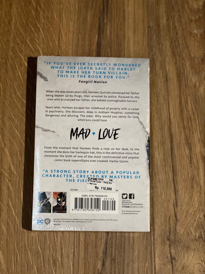 Harley Quinn Mad Love Novel, Buku & Alat Tulis, Buku di Carousell