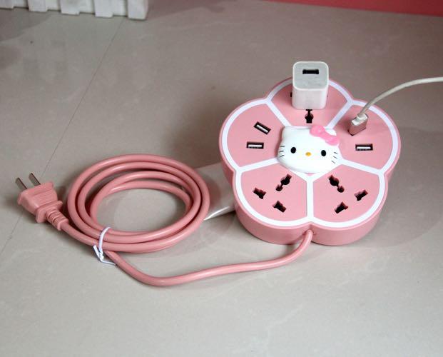 Hello Kitty Electrical Usb Wall Universal Socket extension wire, TV ...