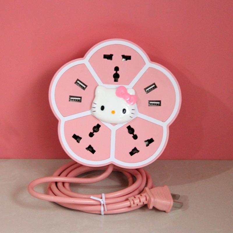 Hello Kitty Electrical Usb Wall Universal Socket extension wire, TV ...