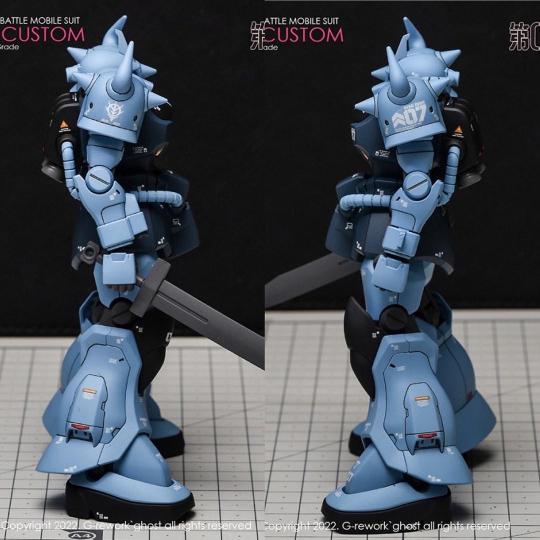 HGUC Gouf Custom Gundam neon Decal 老虎 改 特裝型 古夫 高達螢光水貼, 興趣及遊戲, 玩具 & 遊戲類 ...