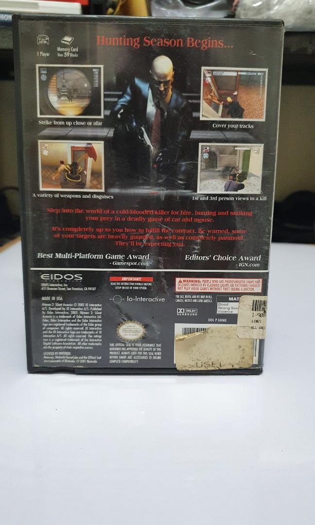 Hitman 2 (Nintendo Gamecube, USA), Video Gaming, Video Games, Nintendo ...