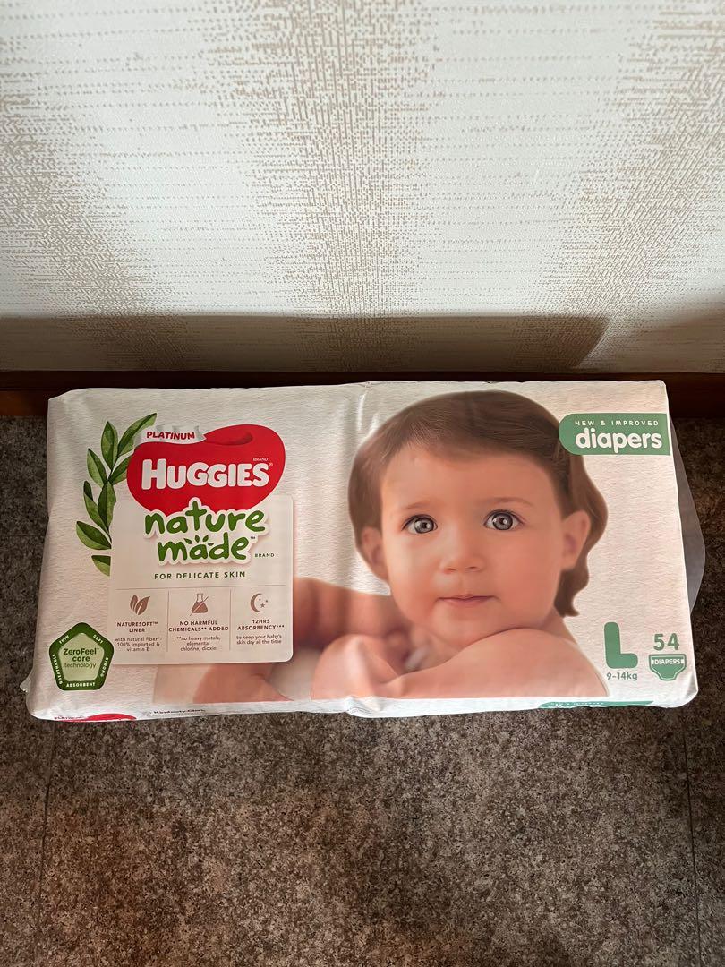 Huggies naturemade size L tape diapers, Babies & Kids, Bathing ...