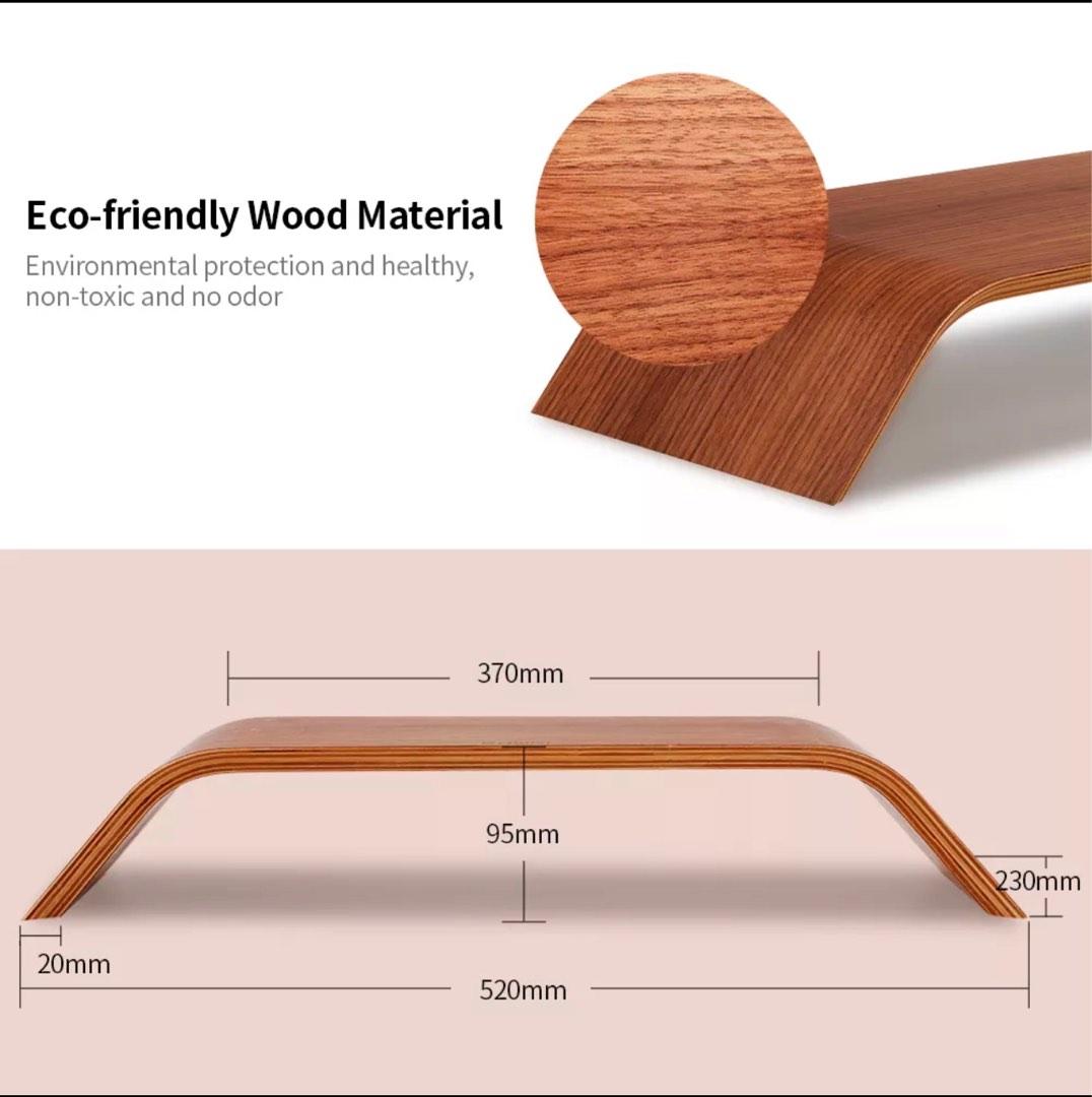 SAMDI Wooden Stand Universal Desktop Computer Monitor Heighten Wooden ...