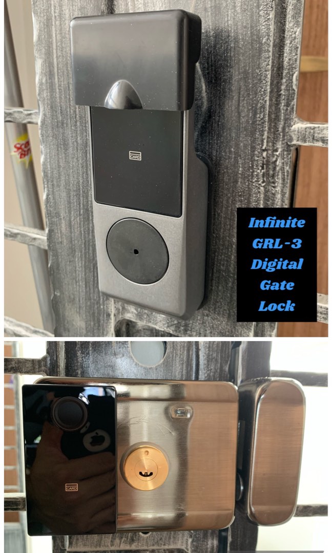 Infinite GRL-3 Gate Lock with Bluetooth, Fingerprints, RFID Card Unlock ...