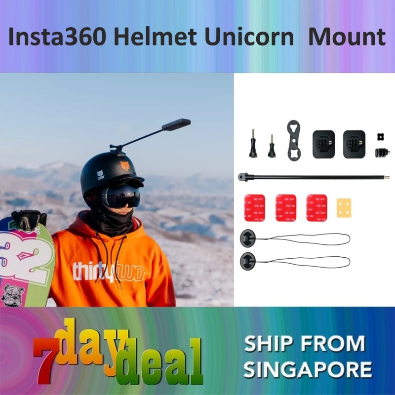 Insta360 Unicorn Helmet Carbon Fiber Mount (For ONE X, X2, X3, R, RS), Motorcycles, Motorcycle ...
