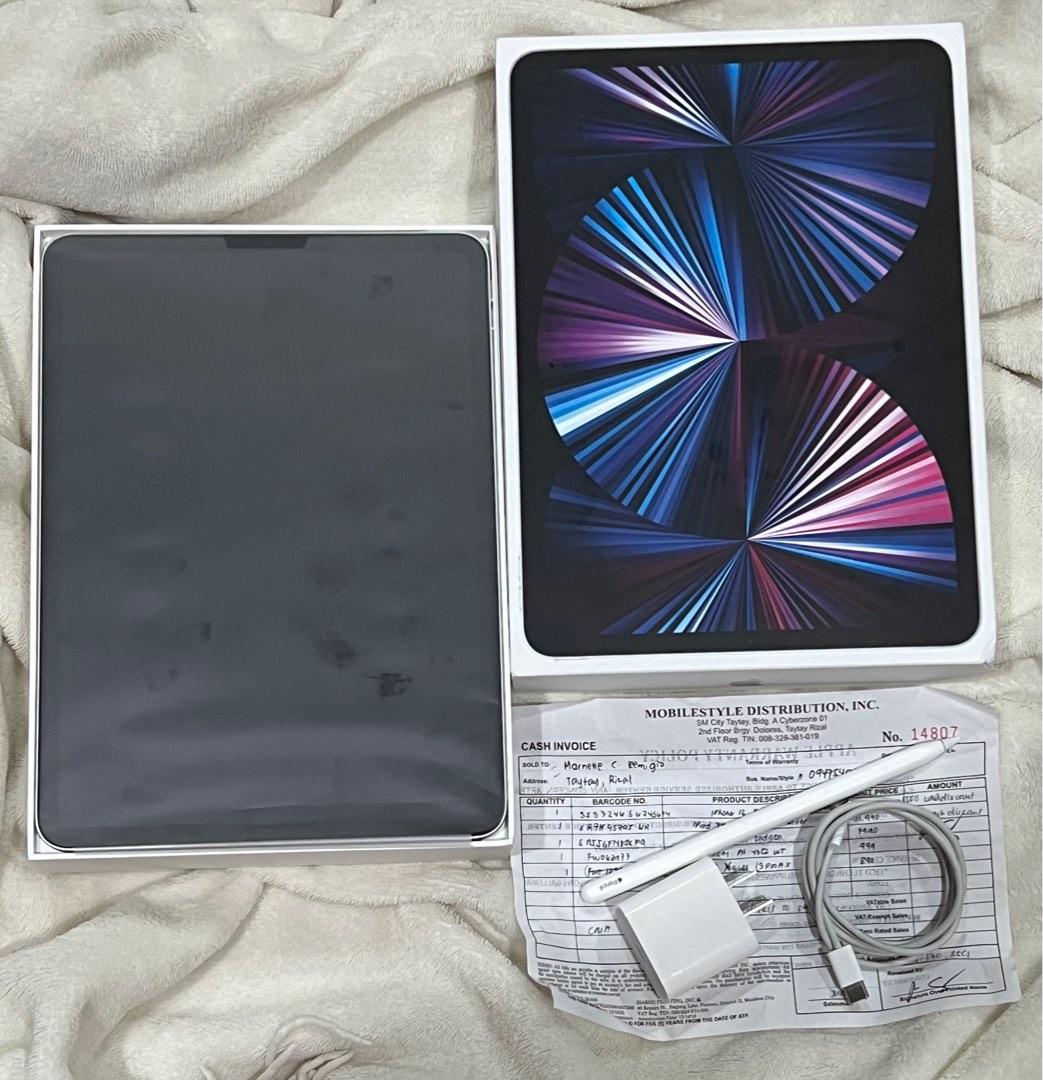 iPad Pro 11" Silver 256gb (M1 chip) Wifi with Apple Pencil 2, Mobile ...