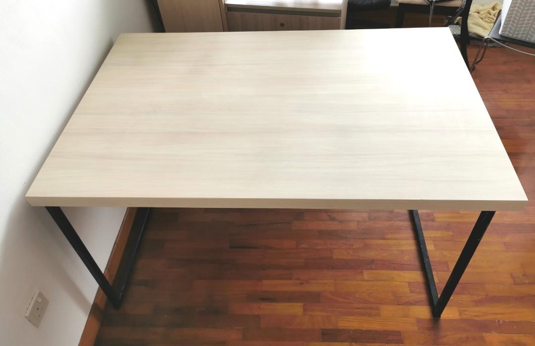 Hollow section Galvanised Metal leg Laminated Table, Furniture & Home ...