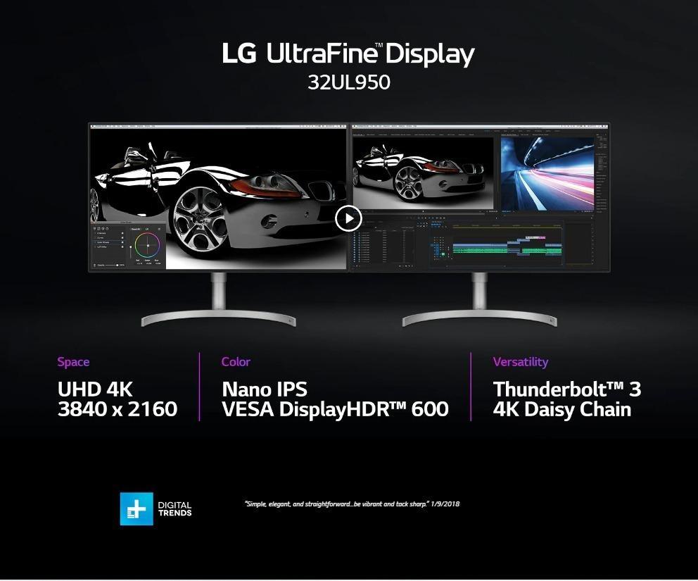 LG 32 4k UltraFine 32UL950 Nano IPS Monitor Ultrawide with RADEON ...