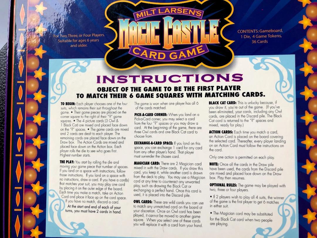 Magic Castle Boardgame by Milt Larsen, Hobbies & Toys, Toys & Games on ...