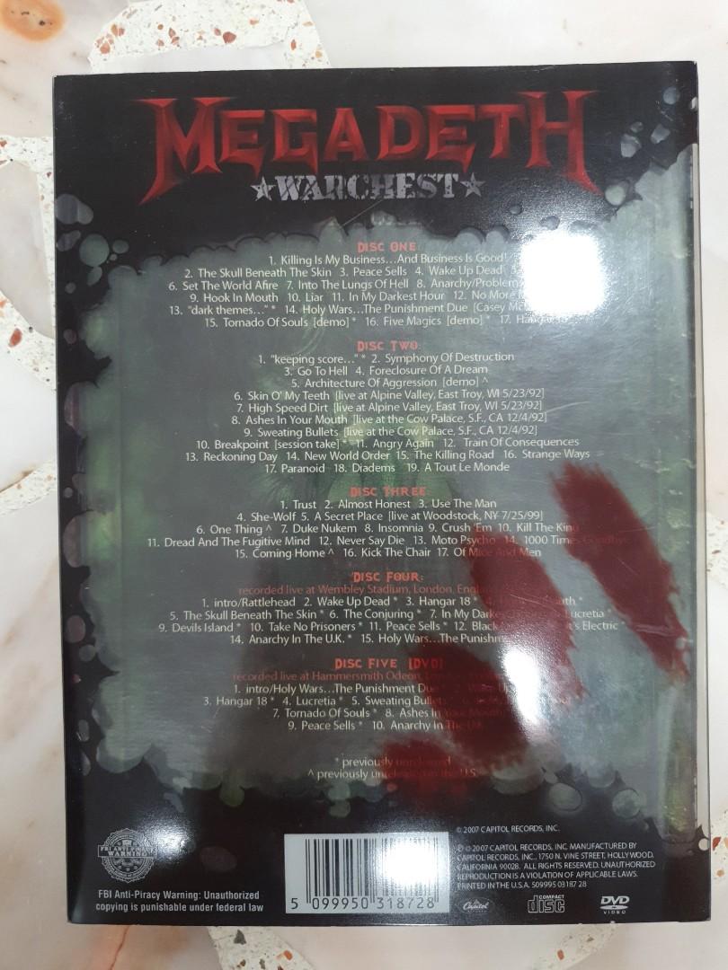 Megadeth Warchest Box Set, Hobbies & Toys, Music & Media, CDs & DVDs on ...