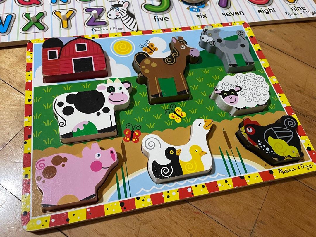Melissa and Doug Puzzles and EverEarth Xylophone Wooden Toy Alphabets ...