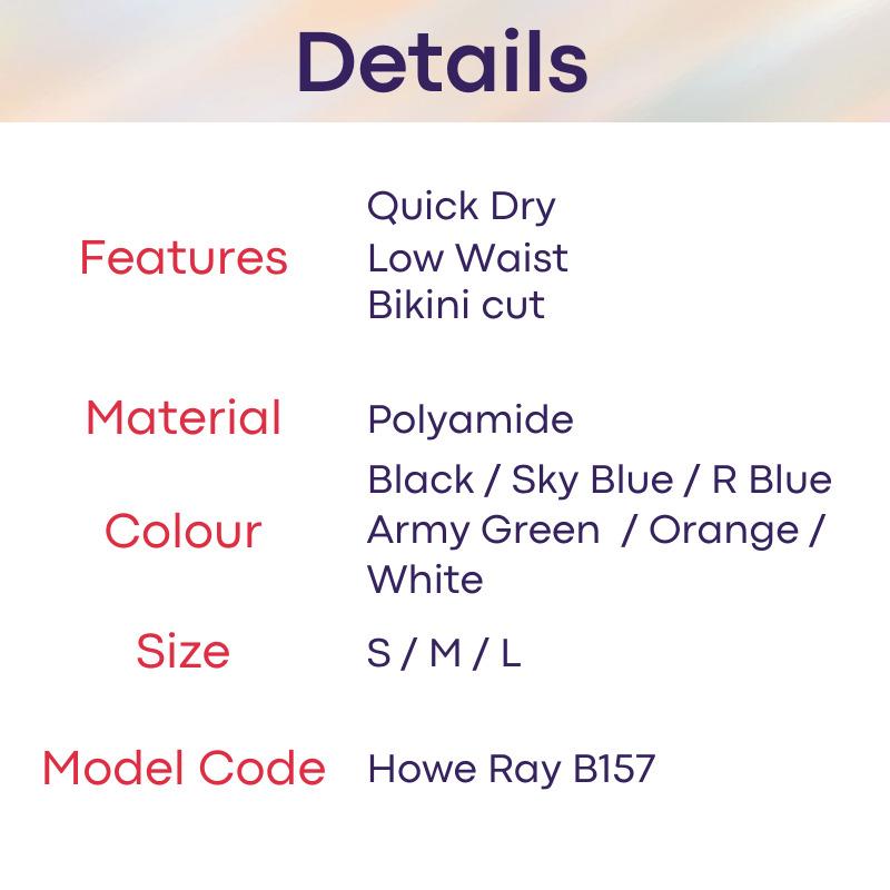 Men's Swimwear: Bikini Swimwear (Howe Ray B157), Men's Fashion, Bottoms ...