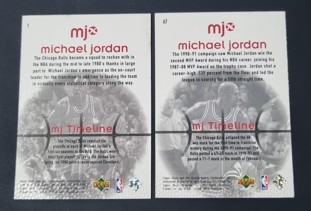 Michael Jordan MJ Timeline Cards, Hobbies & Toys, Toys & Games on Carousell