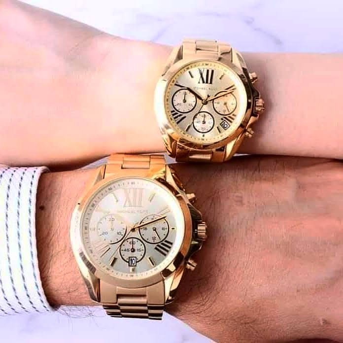 MK COUPLE BRADSHAW ALL GOLD AUTHENTIC WATCH, Women's Fashion, Watches ...