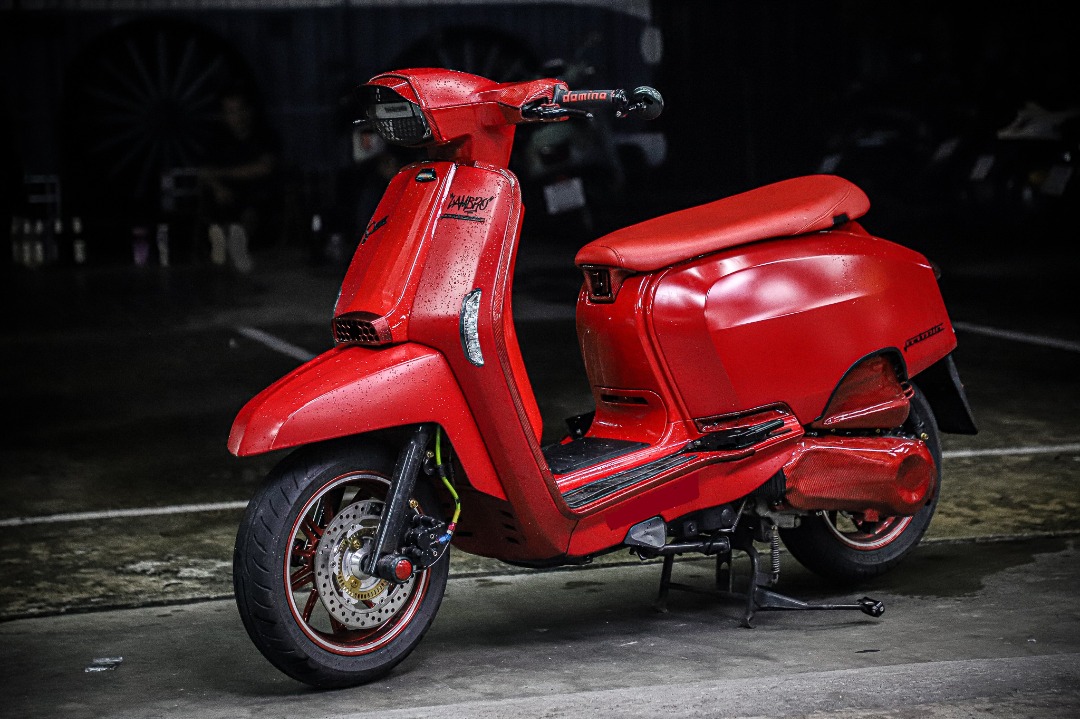 Moto Bully Singapore Lambretta V125 V200 Bar End Round Mirror ...