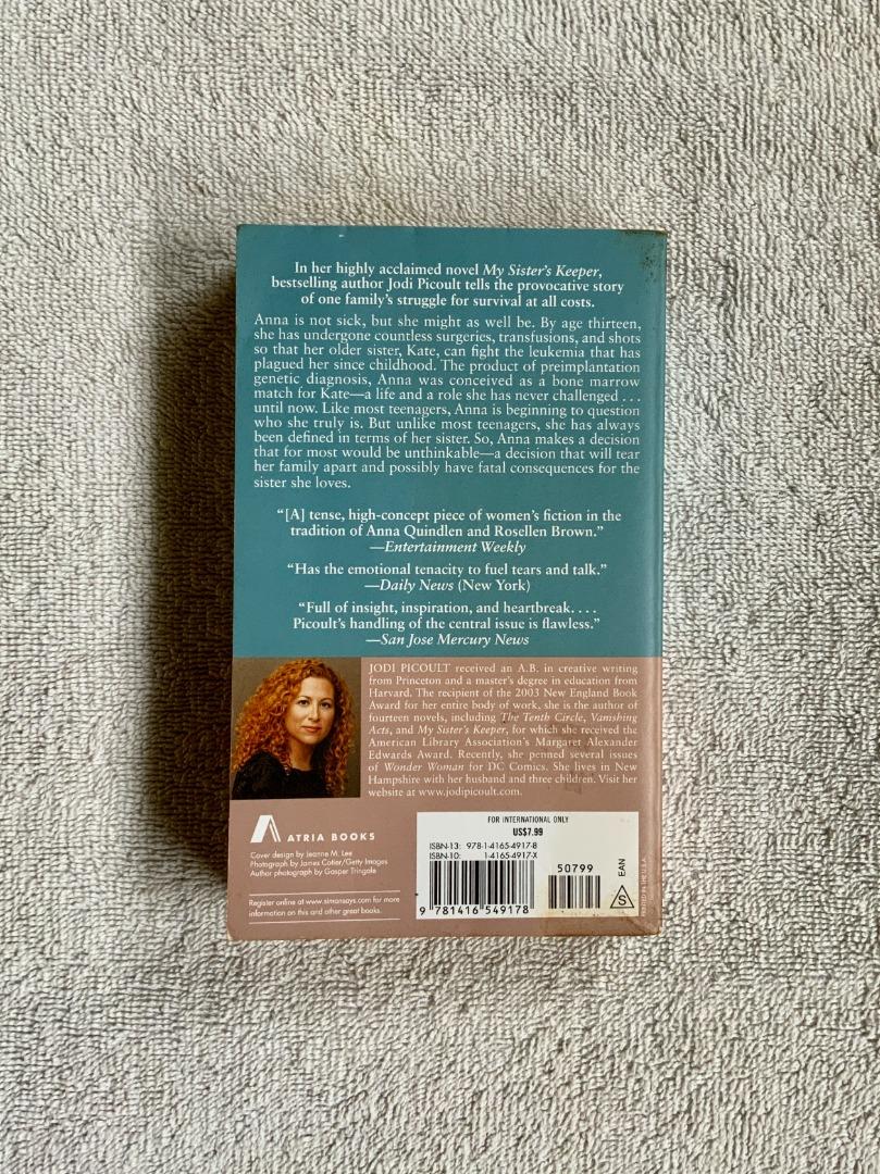 MY SISTER'S KEEPER by Jodi Picoult, Hobbies & Toys, Books & Magazines ...