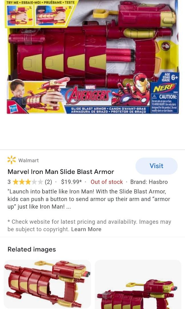 Nerf Ironman slide blast armor, Hobbies & Toys, Toys & Games on Carousell