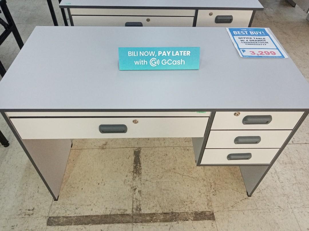 Office table w/4 drawer, Furniture & Home Living, Furniture, Tables ...
