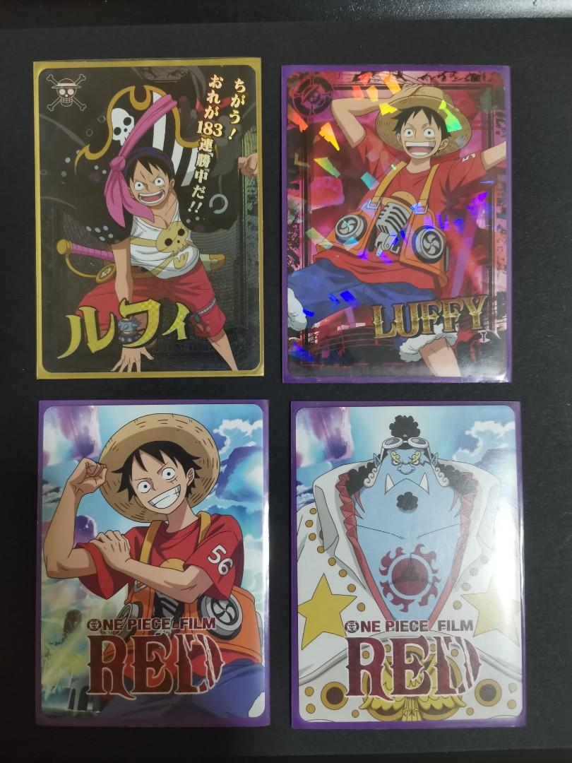 One piece film red movie exclusive collectible card - Luffy, Jinbe ...