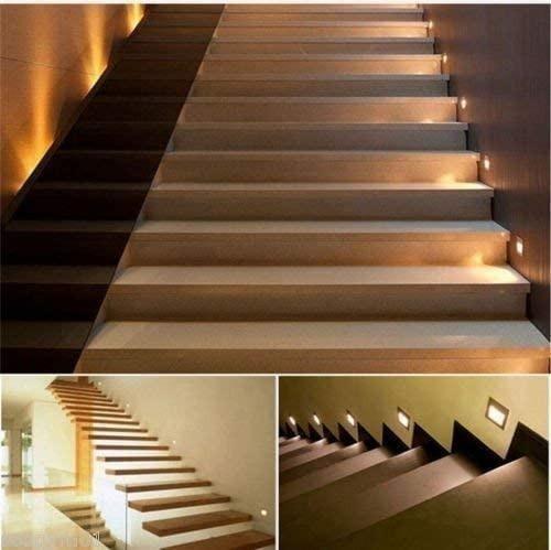 Onerbuy 4 Pack Square Recessed LED Step Light Wall Sconce Porch Pathway ...