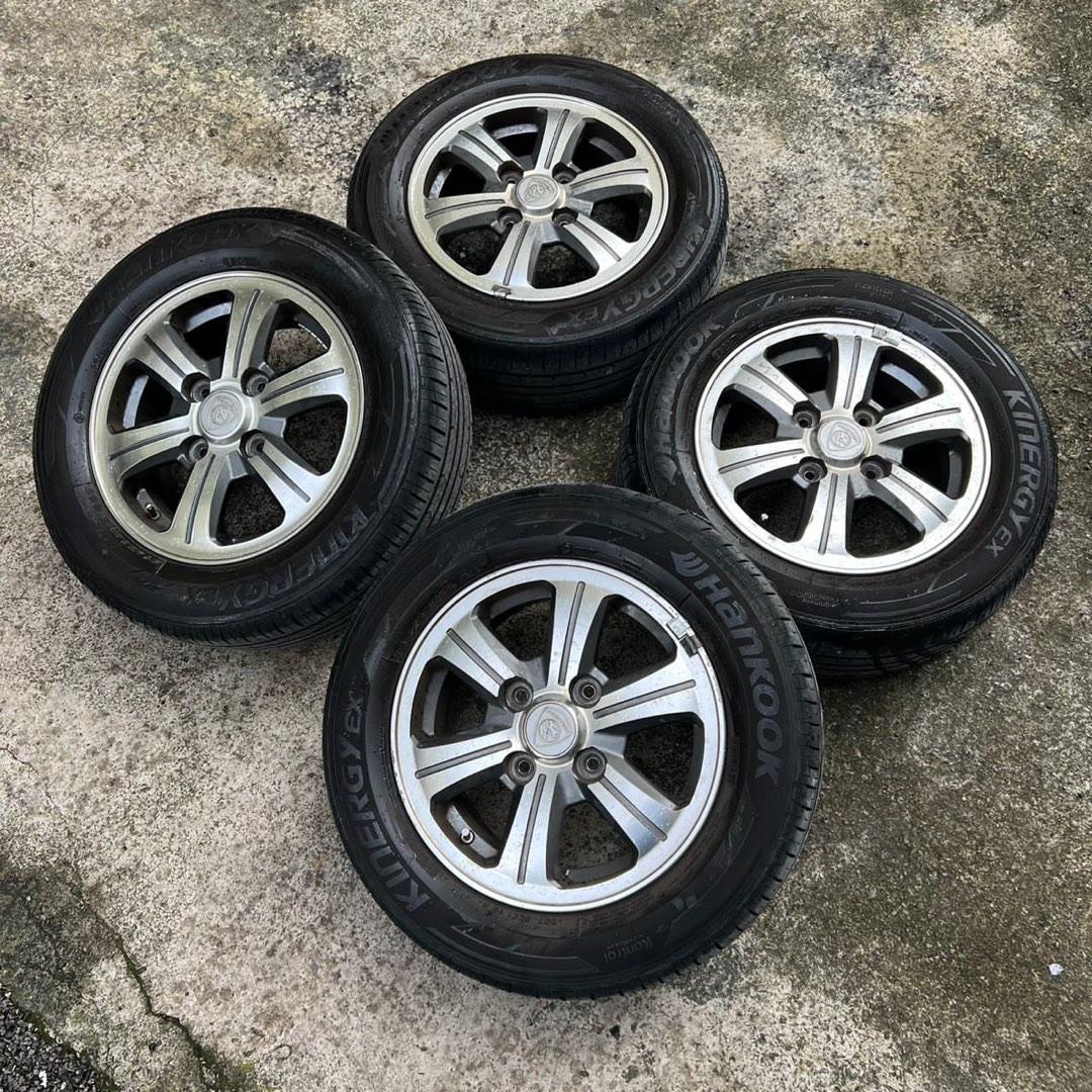 Original 14 inch sport rim Iriz tyre 70%, Auto Accessories on Carousell