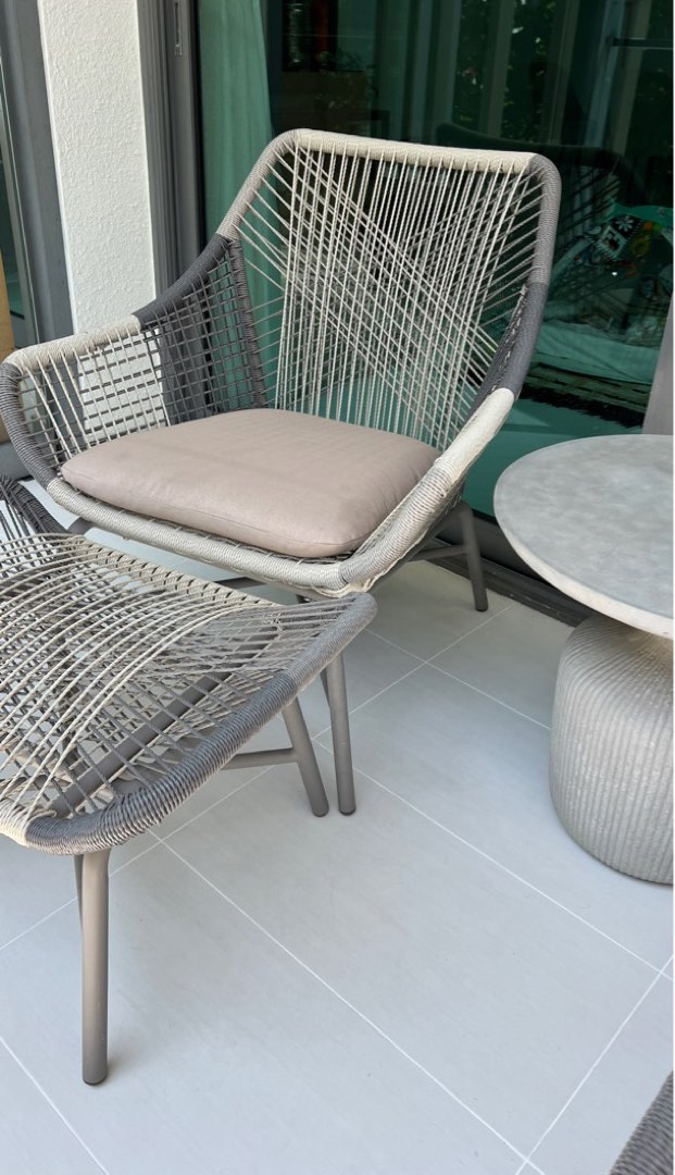 Outdoor Lounge Chairs and Foot rests set, Furniture & Home Living ...