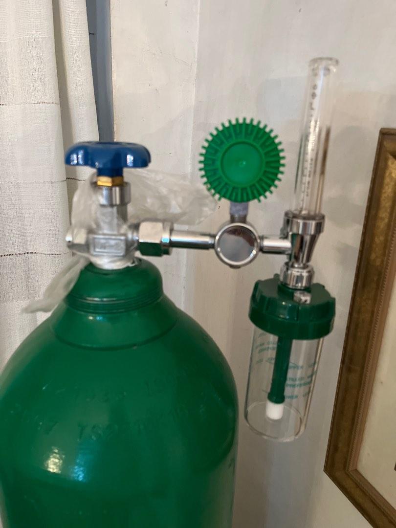 Oxygen tank - complete set, 50lbs, Health & Nutrition, Medical Supplies ...