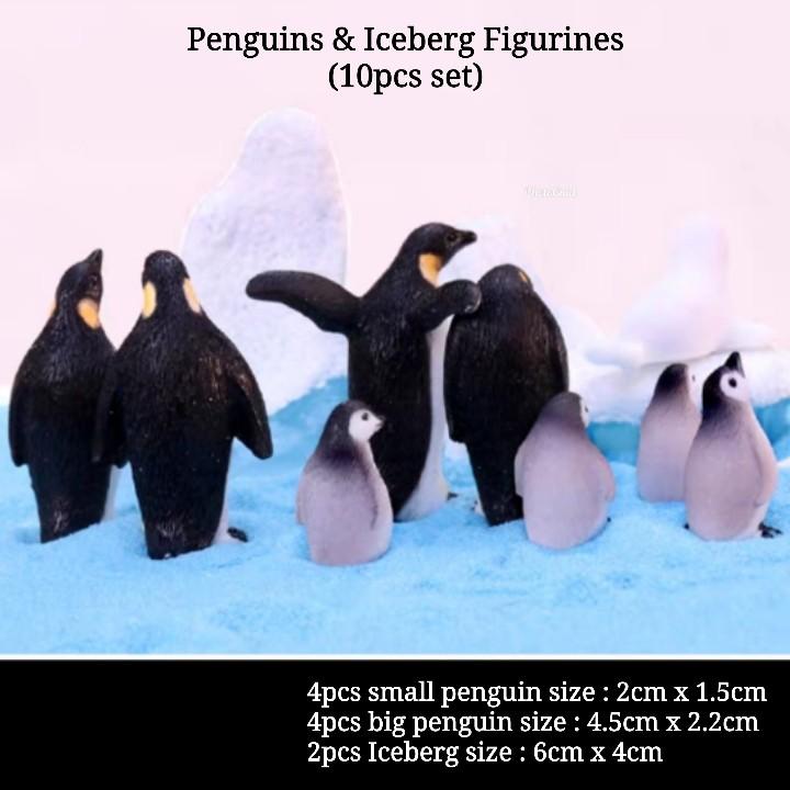 Penguins & Iceberg Figurines Cake Topper, Hobbies & Toys, Toys & Games ...