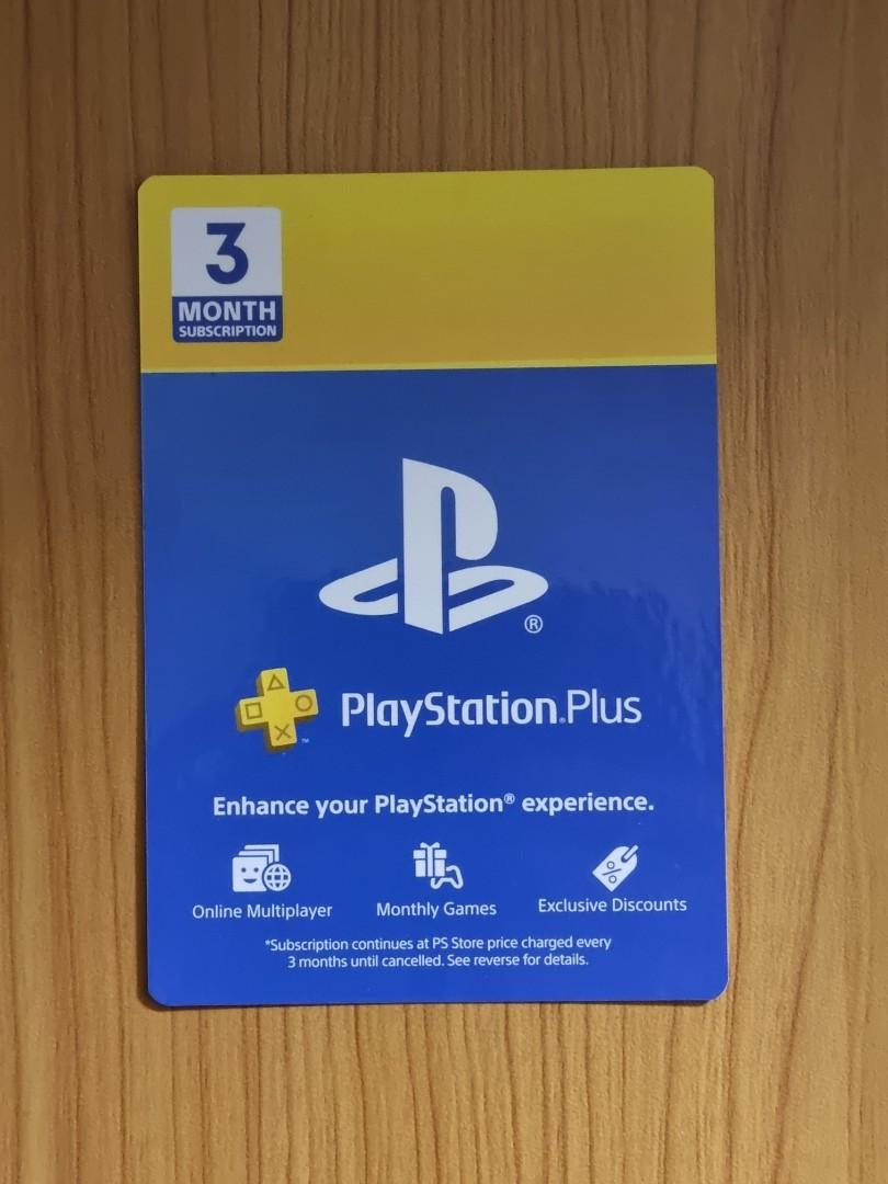 PlayStation Plus for 3 Months (Gift Card), Video Gaming, Gaming ...