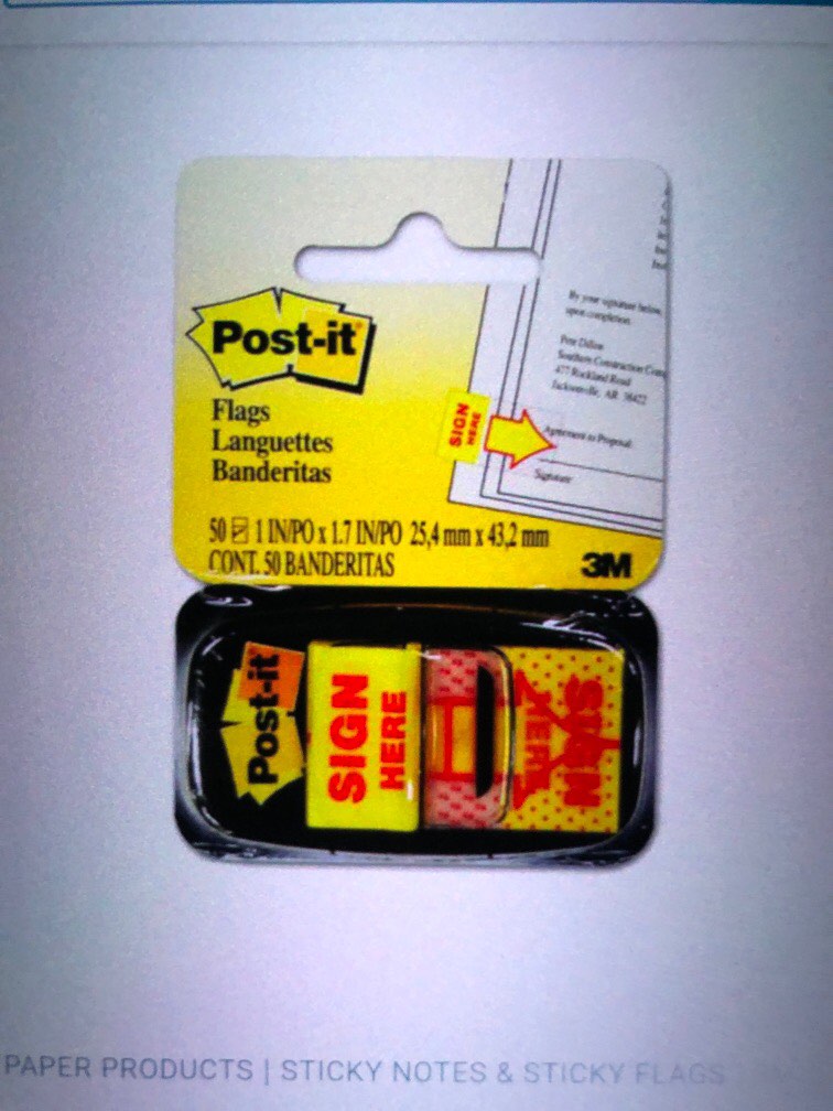 Post it sign here Tag, Hobbies & Toys, Stationery & Craft, Stationery ...