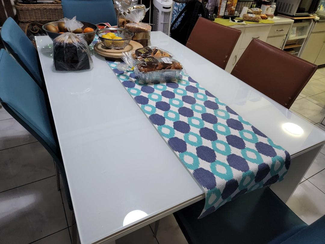 Pre Loved Extendable Glass Dining Table, Furniture & Home Living ...