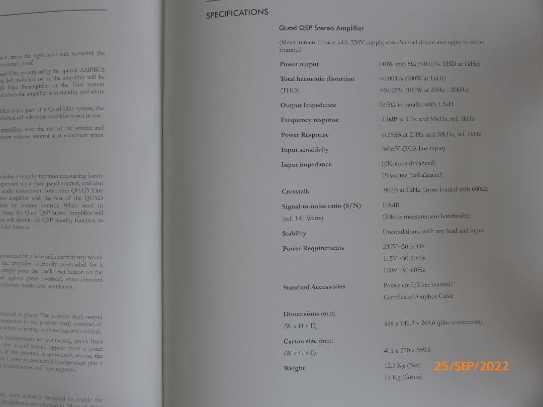 QUAD QSP Stereo Power Amplifier, Audio, Soundbars, Speakers ...