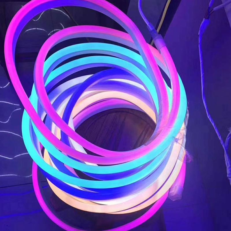 5M RGB Neon Led Running Strip Light Led Neon Light Warna Warni Neon ...
