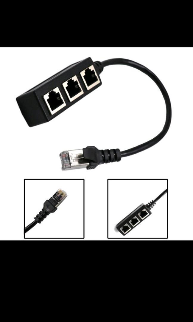 RJ45 Ethernet Splitter, Computers & Tech, Parts & Accessories, Cables ...