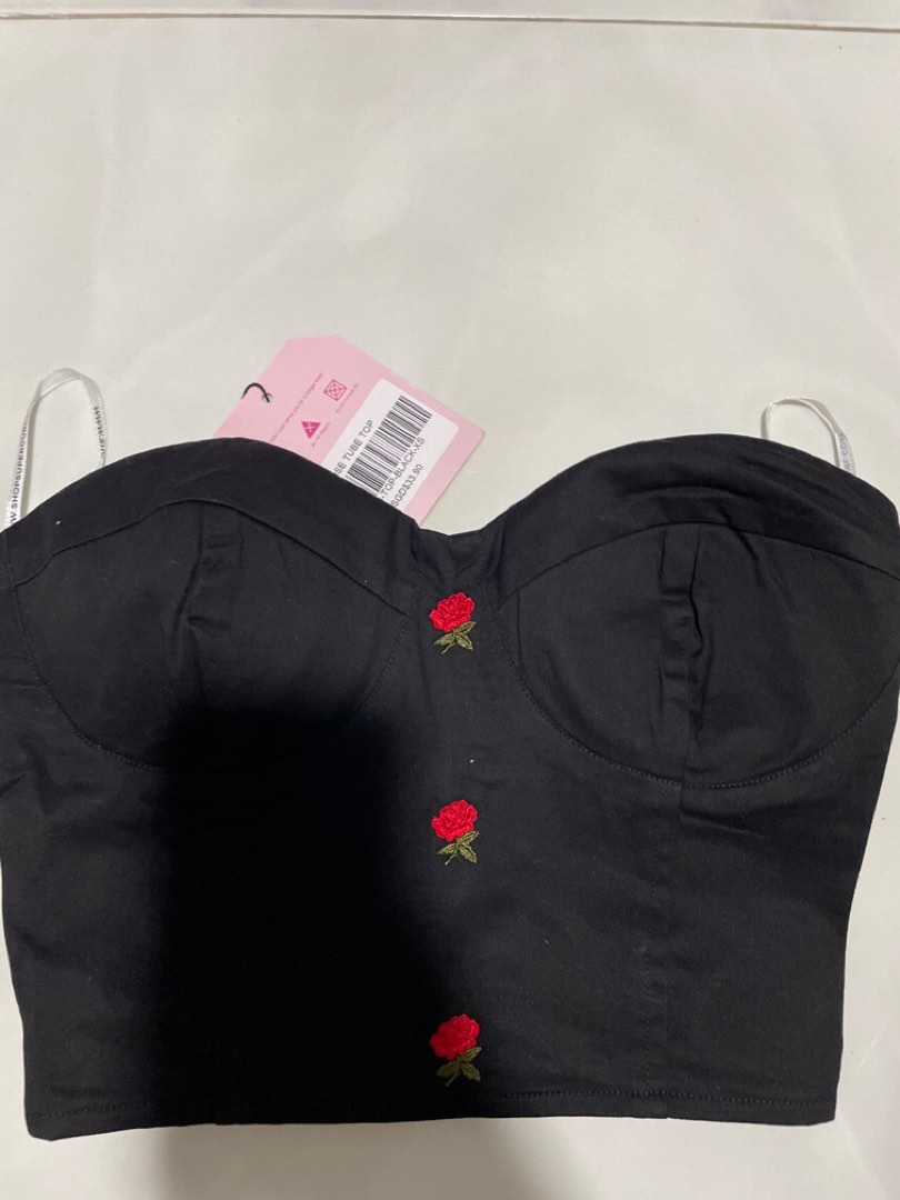 Rose tube top, Women's Fashion, Tops, Other Tops on Carousell
