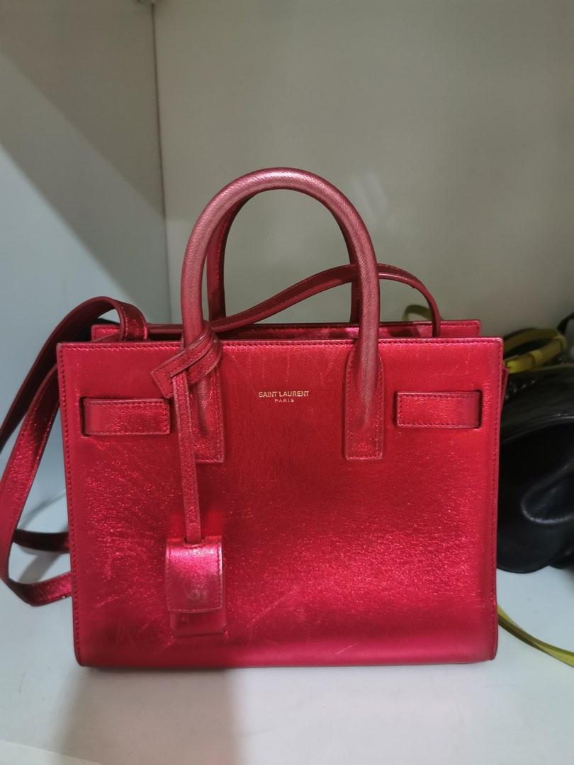 Saint laurent Sac De Jour Nano YSL red , Luxury, Bags & Wallets on ...