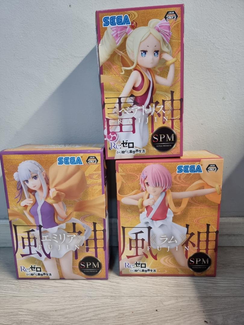 Sega SPM / Super Premium Figure Rem, Ram, Emilia, Beatrice - Fujin and Raijin, Hobbies & Toys ...