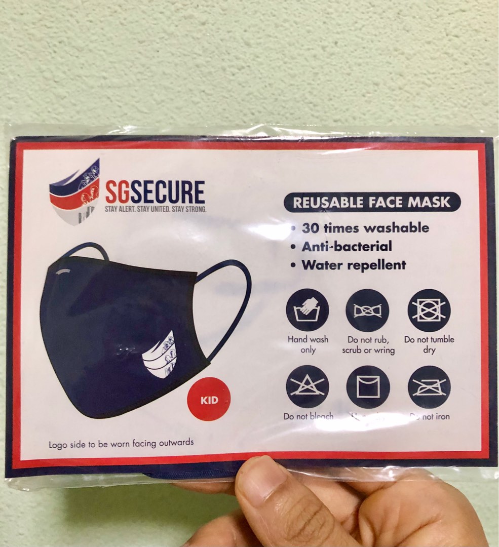 SG Secure Kids/Adult Reusable Mask, Health & Nutrition, Face Masks ...