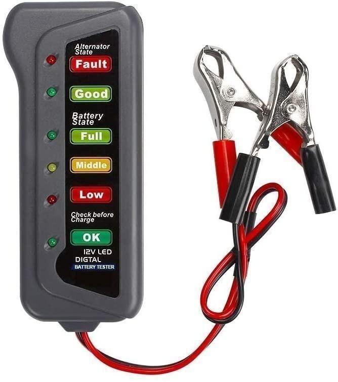 SJ078 12V Tester and Car Battery, LED Light Indication Test Battery ...