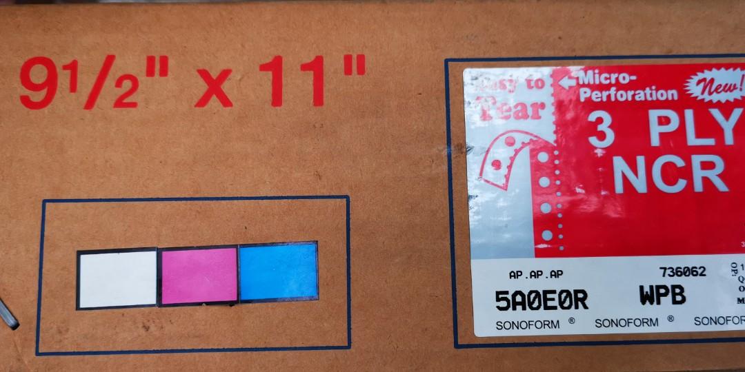 [SALE] {Free Printer} 3Ply Computer Form NCR 9.5" X 11" 3Ply White/Pink ...