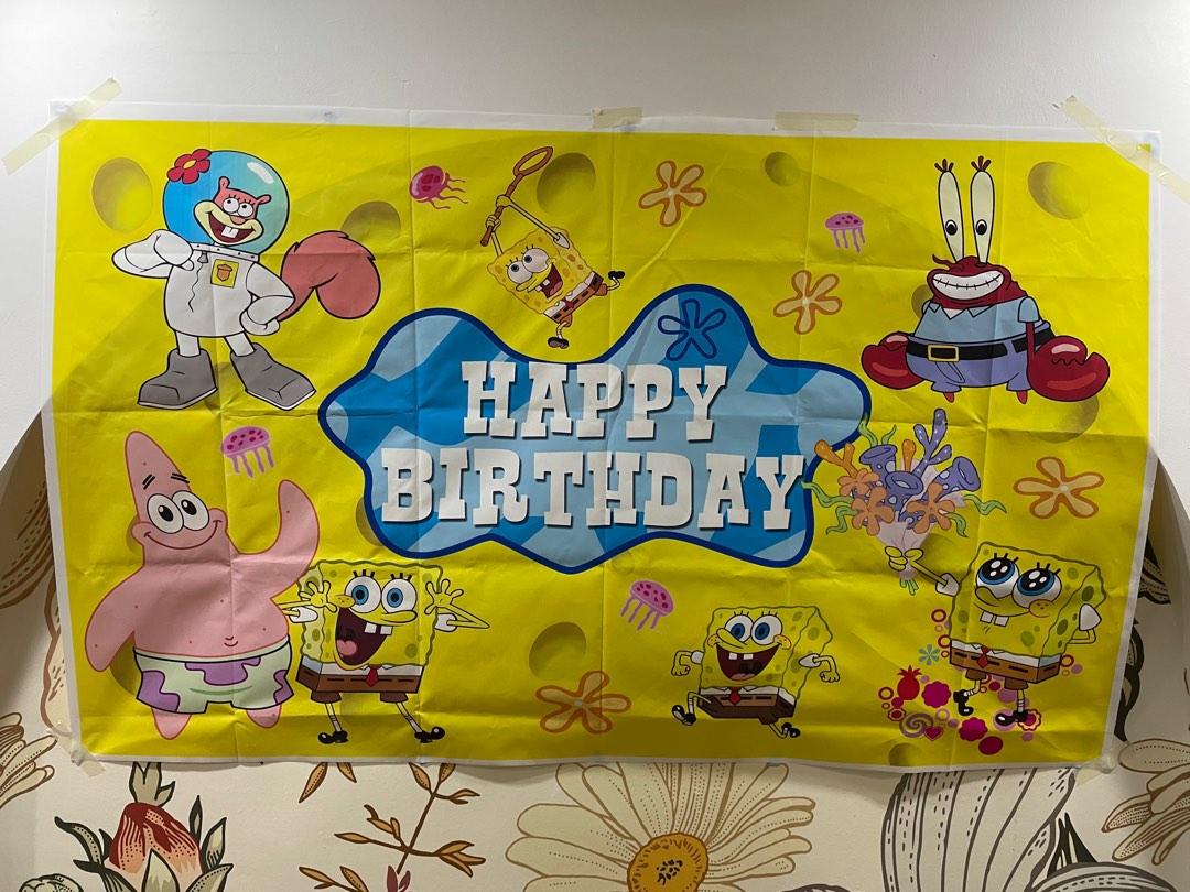 Spongebob banner, Hobbies & Toys, Stationery & Craft, Occasions & Party ...