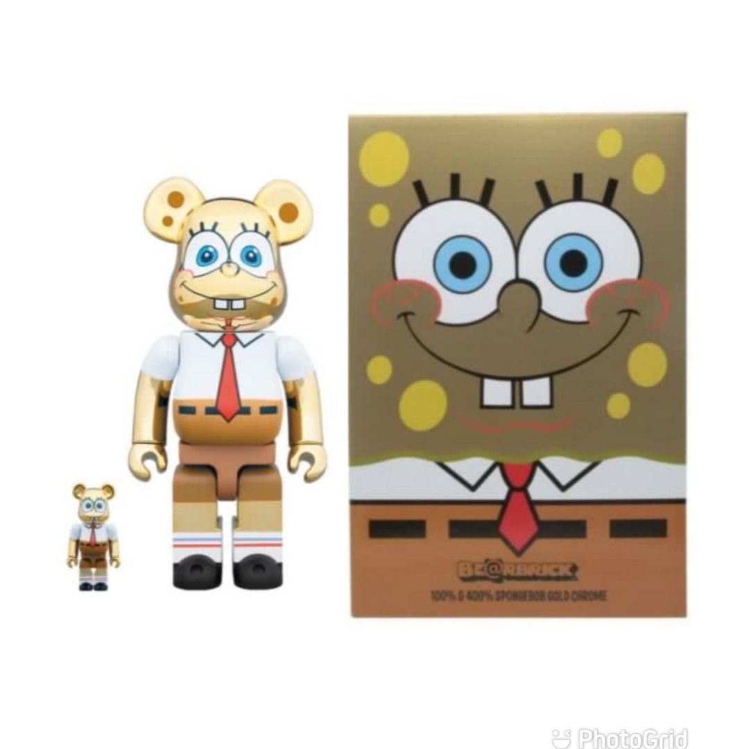 SpongeBob chrome 400% & 100% medicom Kubrick, Hobbies & Toys, Toys ...