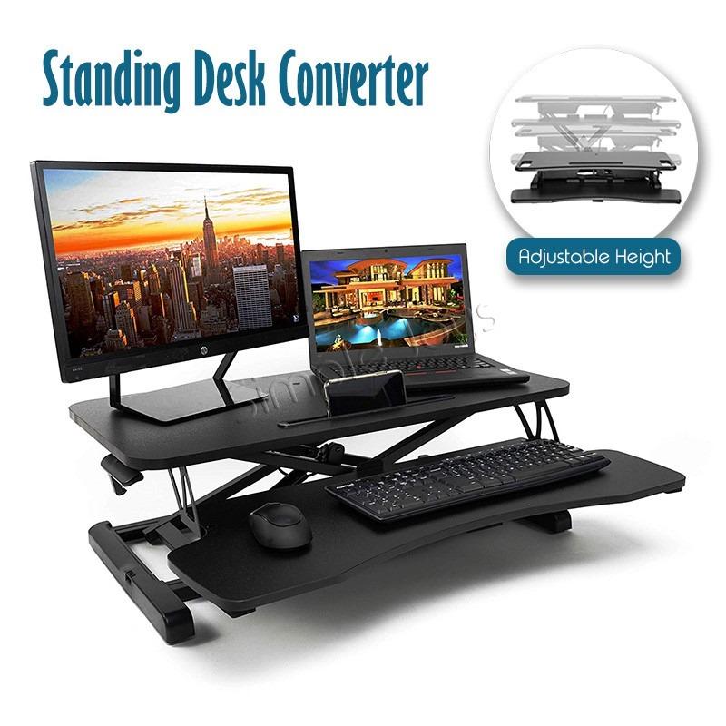 Stand Up Desk Riser Converter For Standing Dual Monitor and Laptop ...