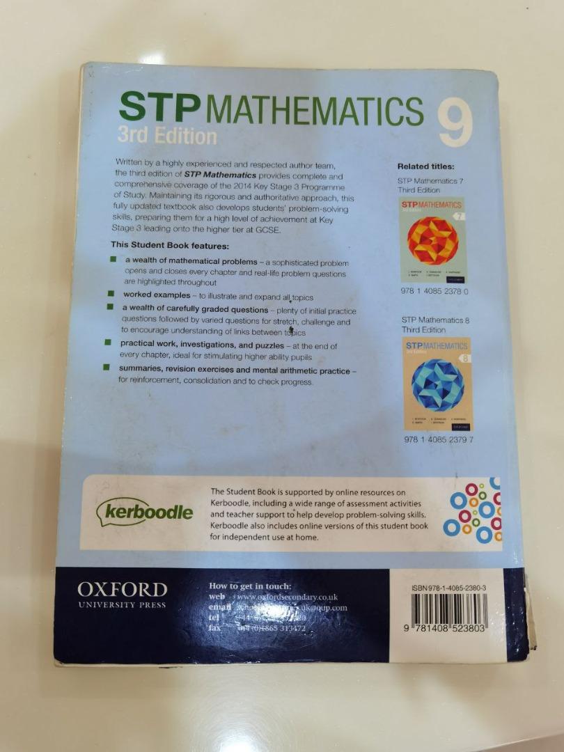 STP mathematics (3rd edition) year 9, Hobbies & Toys, Books & Magazines, Textbooks on Carousell