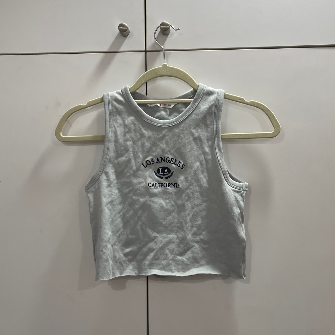 Supre Los Angeles Blue Crop Top, Women's Fashion, Tops, Sleeveless on ...