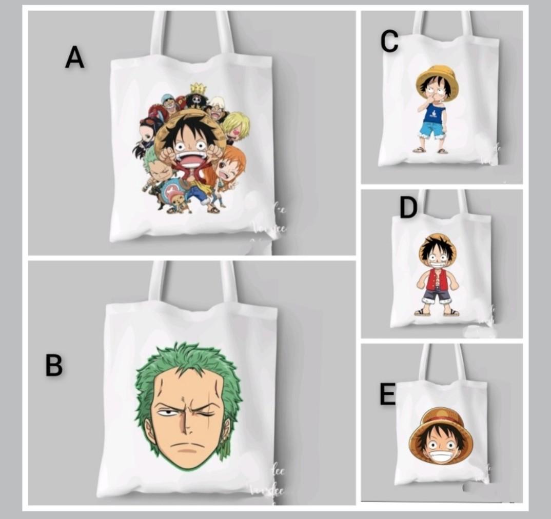 Tas one piece tas luffy tote bag one piece tote bag luffy, Fesyen ...